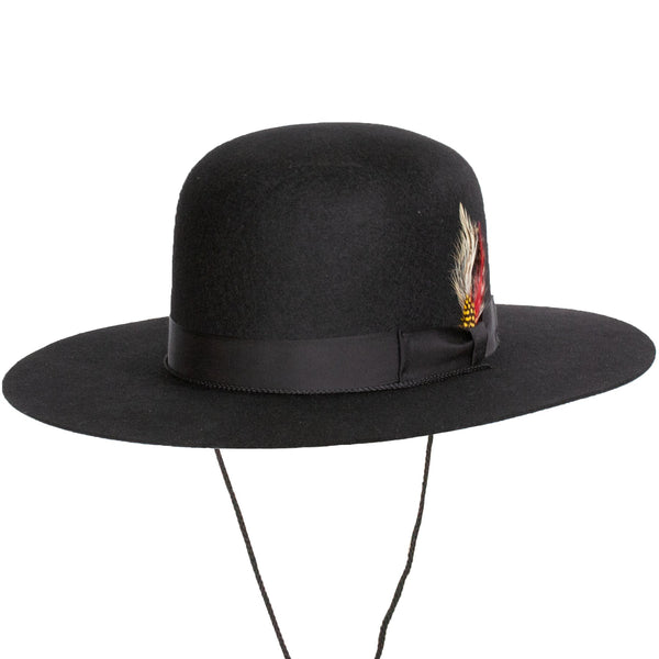 Undertaker Wide Brim Open Crown Hat by Levine Hats – Levine Hat Co.