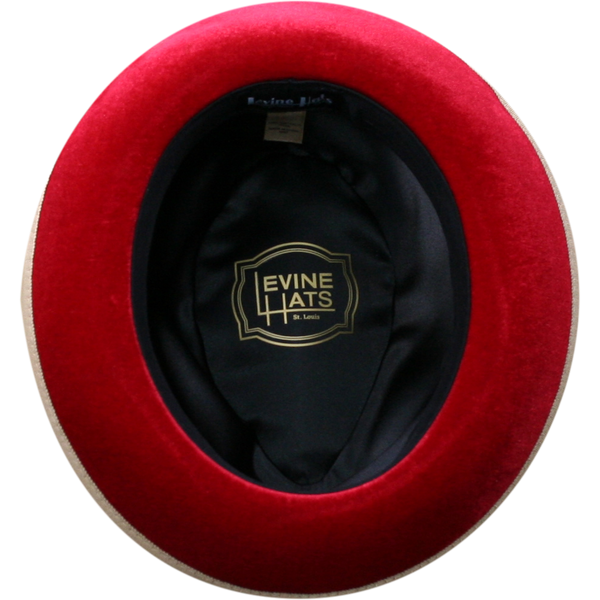 Baron Velvet Red Bottom Wool Fedora by Levine Hat Co.