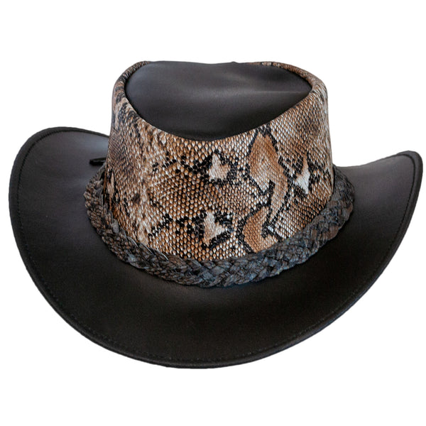 Monty Genuine Leather Outback Embossed Crocodile Cowboy Hat – Levine ...