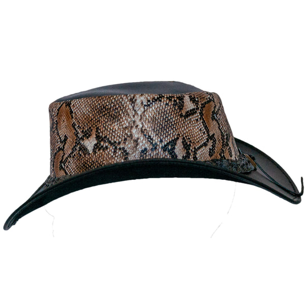 Monty Genuine Leather Outback Embossed Crocodile Cowboy Hat – Levine ...