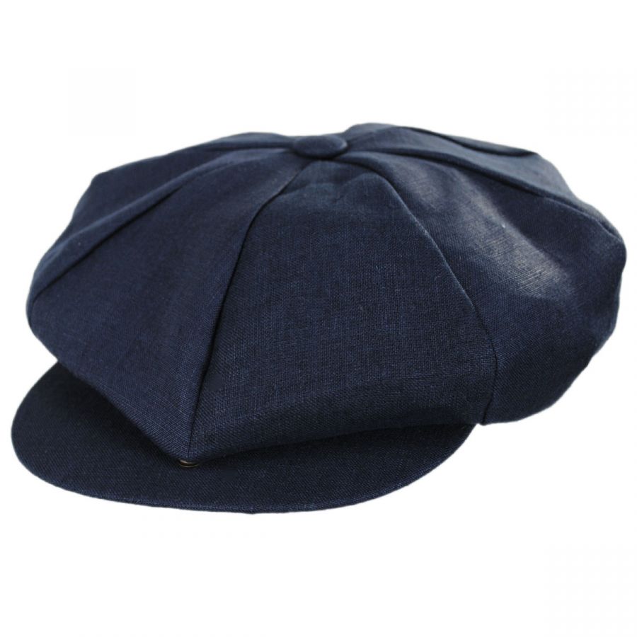Linen Big Apple Newsboy Cap by Capas – Levine Hat Co.