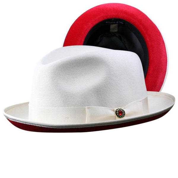 Baron Velvet Red Bottom Wool Fedora by Levine Hat Co.
